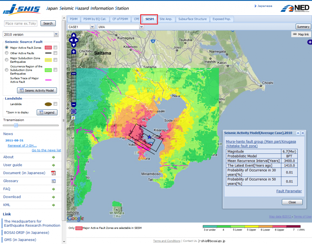 Using J-SHIS Maps | J-SHIS
