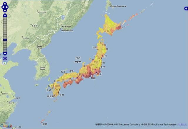 User Guide to J-SHIS: Setting Transmission of Hazard Map Layers