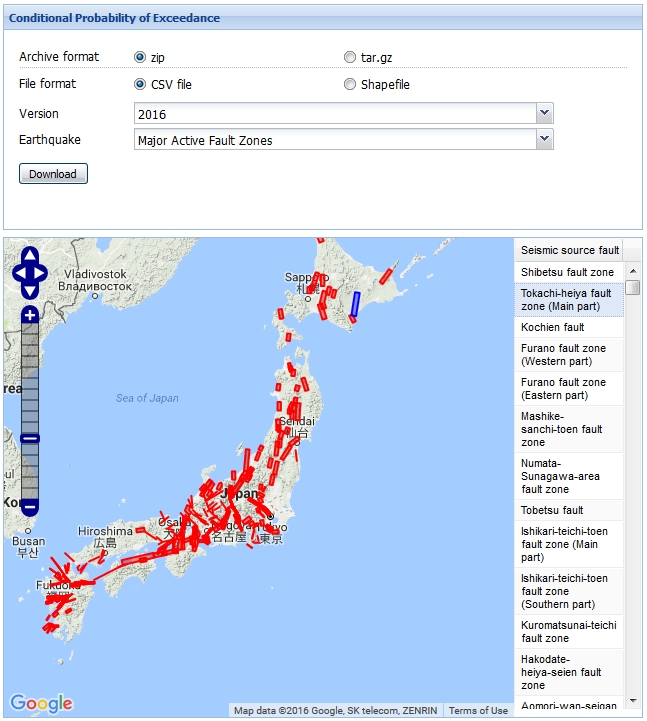 User Guide to J-SHIS : CPE Map Data Download
